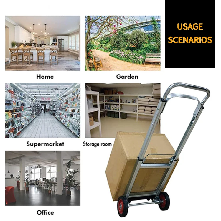 Jh-mech Industrial Dolly Cart With Vertical Loop Handle And 800 Lbs ...