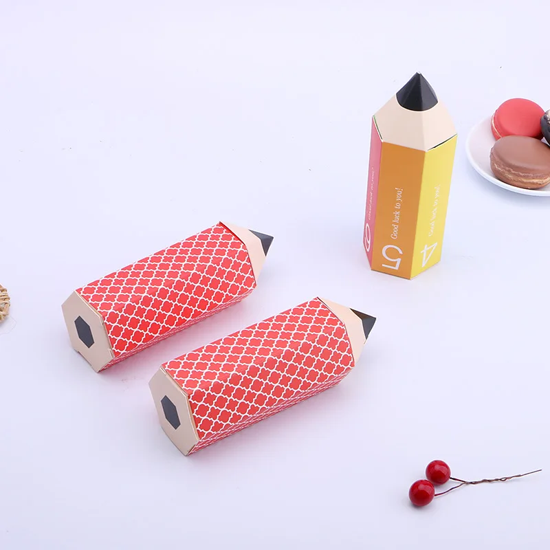 Cartoon New Chocolate Pencil Shape Candy Box Wedding Party Favor Gifts ...