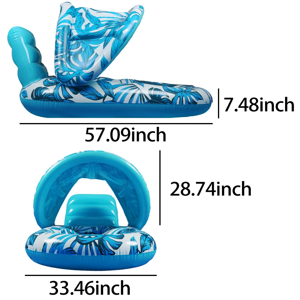 New Swimming Water Recliner Lounge Pvc Floating Row Adult Pool ...