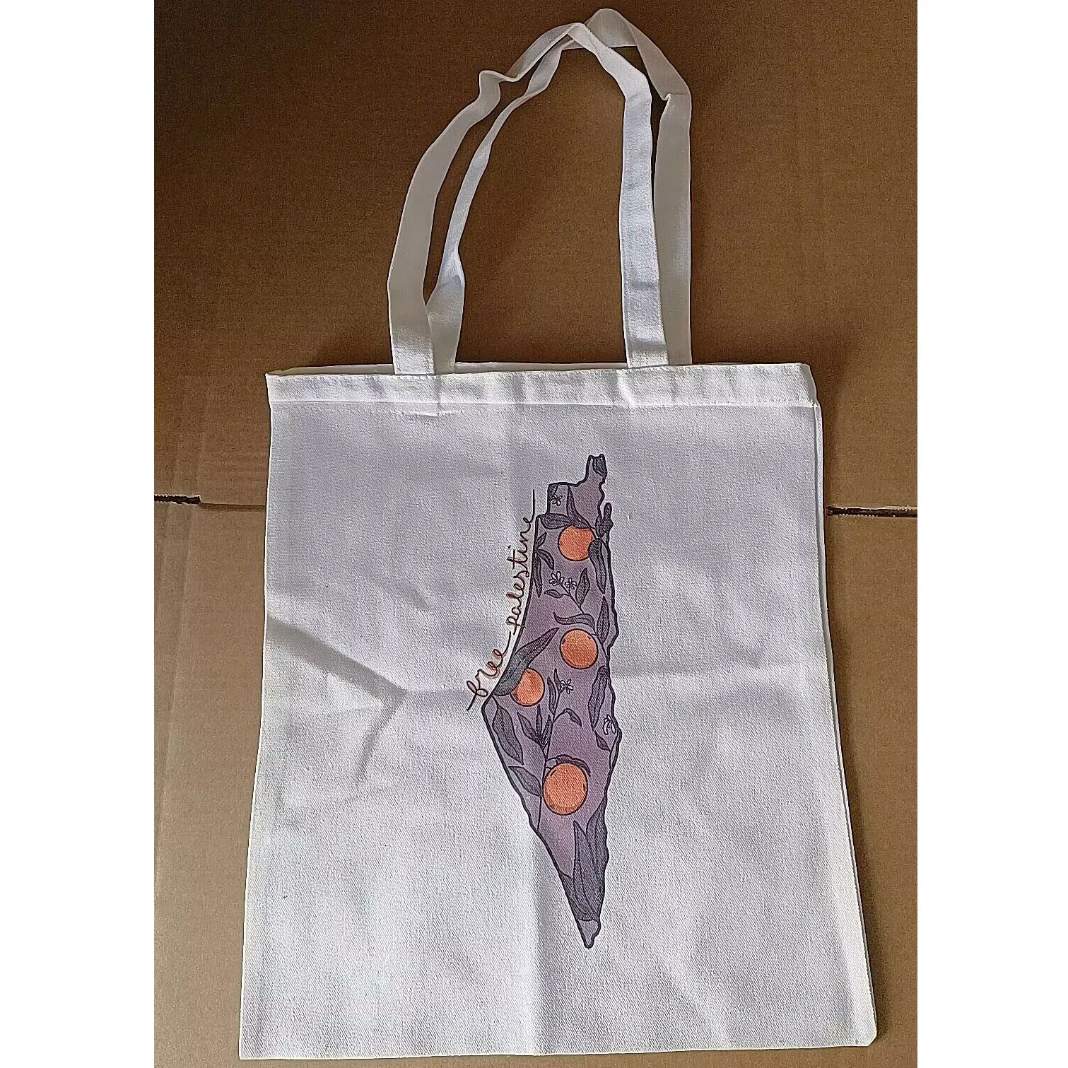 Palestine Tote Bag - Custom Logo Canvas Handbag with Cities Names in ...