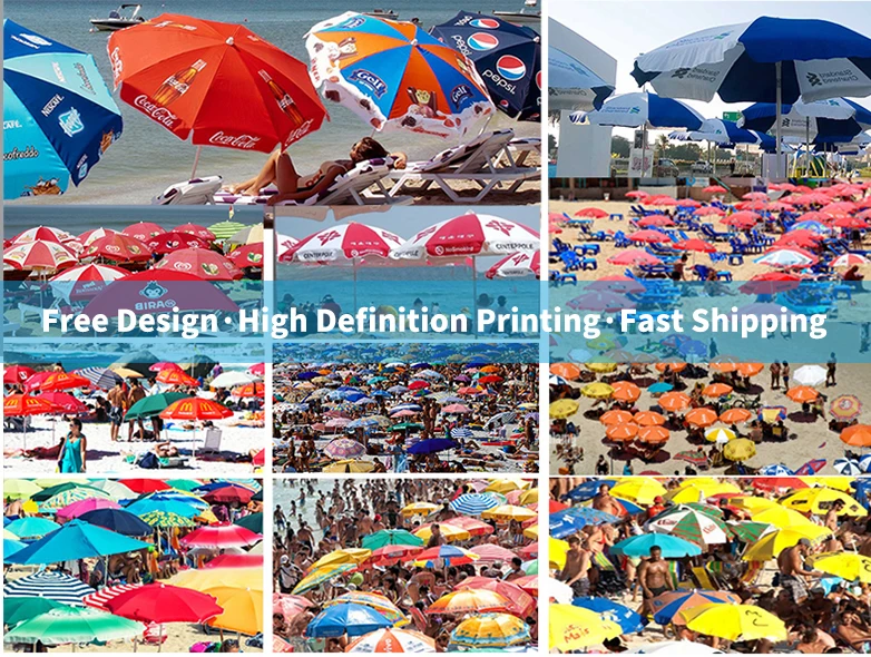 Cheap Free Design Parasols Outdoor Advertising Cafe Umbrella Beach ...
