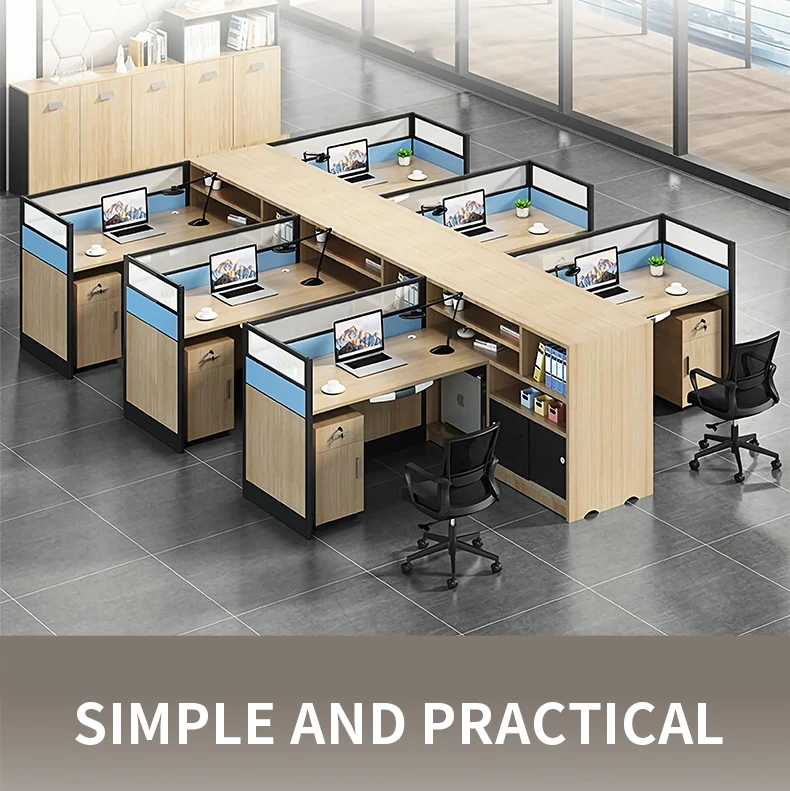 Meja Kantor Meja Kerja Modular Furnitur Kantor Kayu Klasik dengan Laci ...