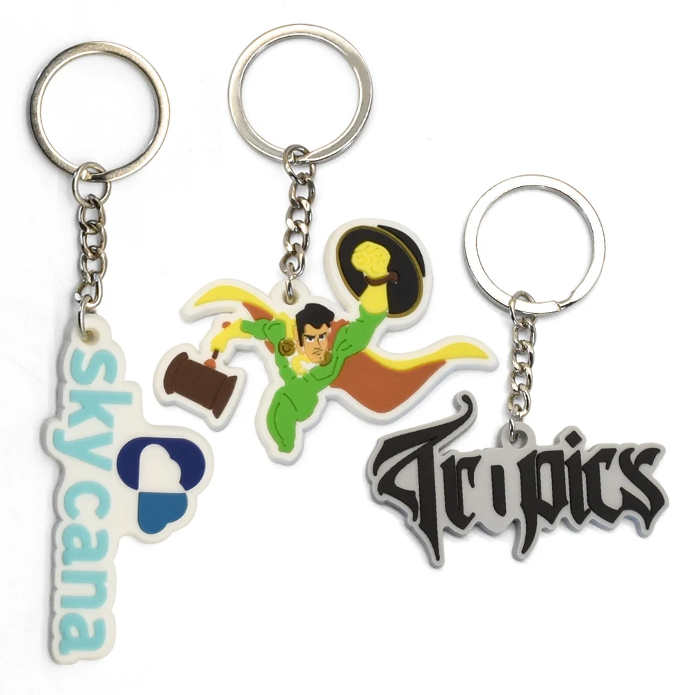 Custom Logo 2d 3d Pvc Rubber Keychain Soft Cute Cartoon Keychains Anime ...