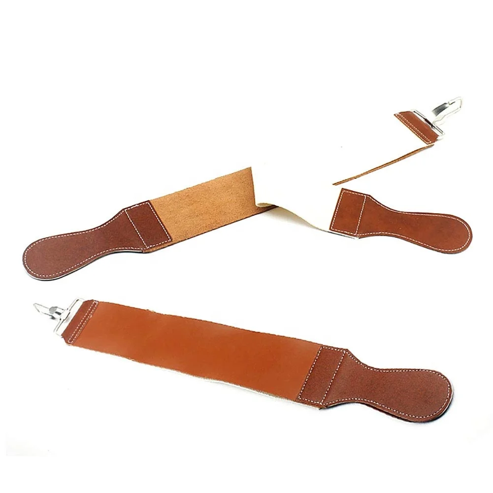 Leather Razor Strop Shaving Sharpener Strap Barber Genuine Leather ...