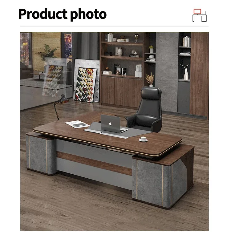 Modern Luxury Office Boss Table - Executive Desk Set