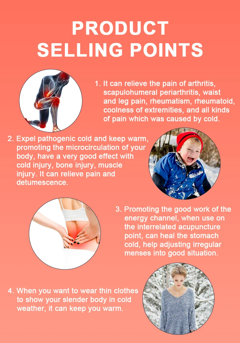 Hot Instant Adhesive Body Warmer Sticker Patch Pad 12 Hour Menstrual ...