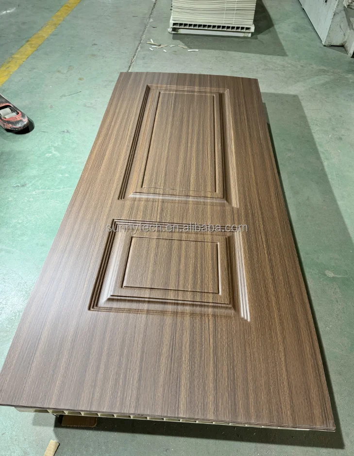 Interior WPC Door Skin Sheet Flush Flat Molded Design Pvc WPC Painting ...