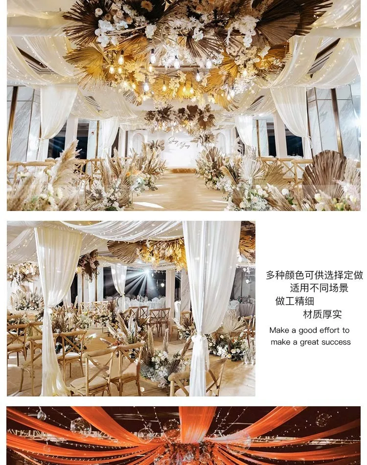 75cm Wide Wedding Decor Curtains - Elegant Ceiling Drapes