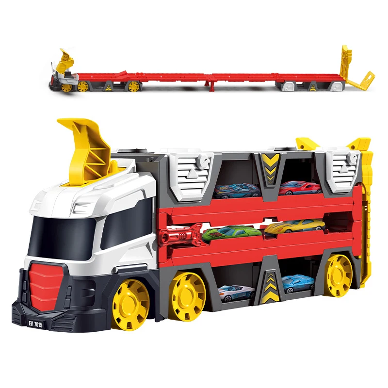 Super Slot Catapult Ejection Deformation Racing Track Car Storage Truck ...
