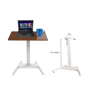 Single Leg Standing Desk Height Adjustable Coffee Table Electric ...