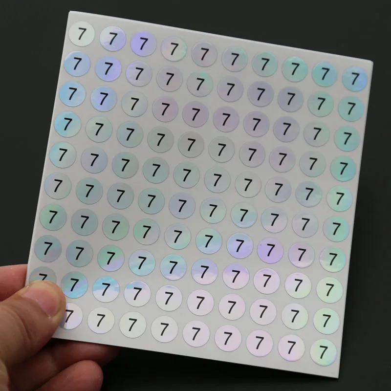 Custom Shining Glitter Number Stickers For Laser Printers & Oem