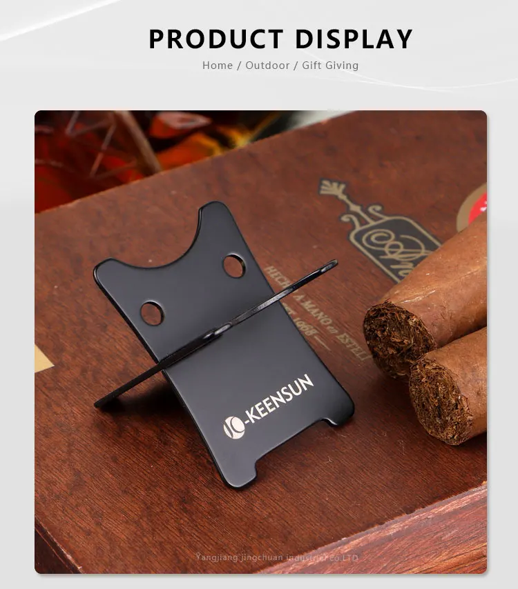 KEENSUN CH006 Classic Black Stainless Steel Foldable X Type Cigar ...