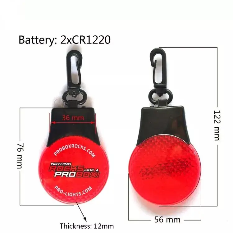 Night Warning Safety Reflective Led Flash Keychain Blinking Key Ring ...