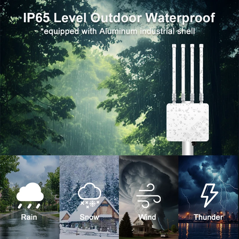 Kuwfi Industrial Access Point - Long Range, Solar Powered