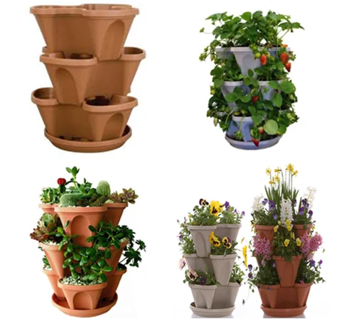Stackable Plastic Pots for Vertical Farming - SOL SL-35200
