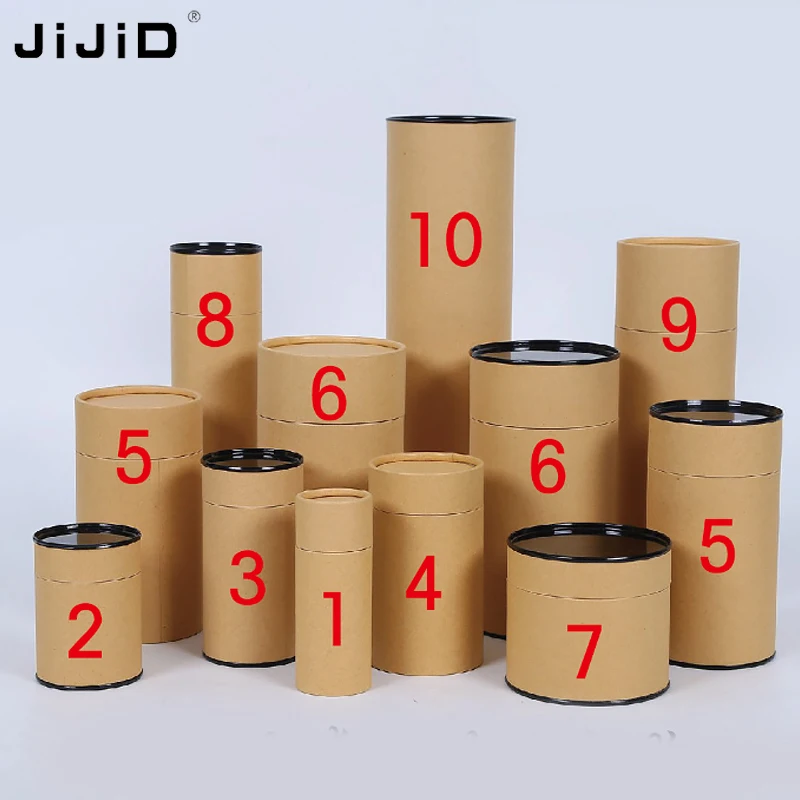 Jijid Custom Cylindrical Canister Cardboard Cylinder Round Box Paper ...