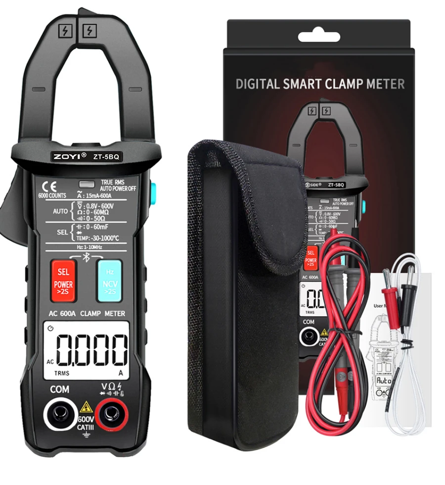 Smart Clamp Multimeter Digital Bt Phone Connected Mini Clamp Meter Ac ...