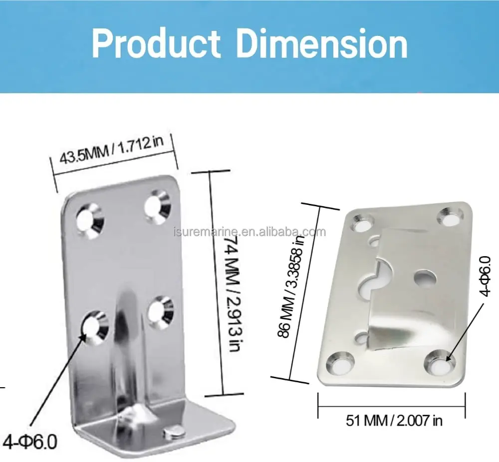 Stainless Steel Removable Table Bracket Set -Easy Fitted and Removed ...