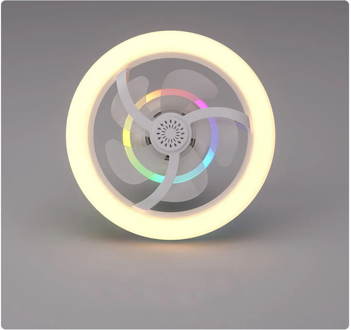 Modern Rgb Adjustable Ceiling Fan With Light And Remote Control 3 Color ...