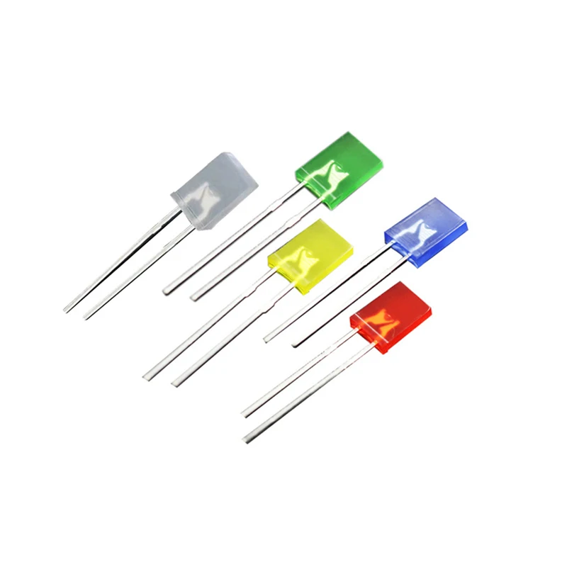 2mm Square LED Light Emitting Diode White Red Yellow Green Orange Blue ...