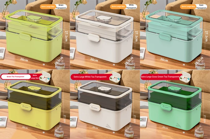 Extra Large Family Children Medication Storage Box Multi Layered ...
