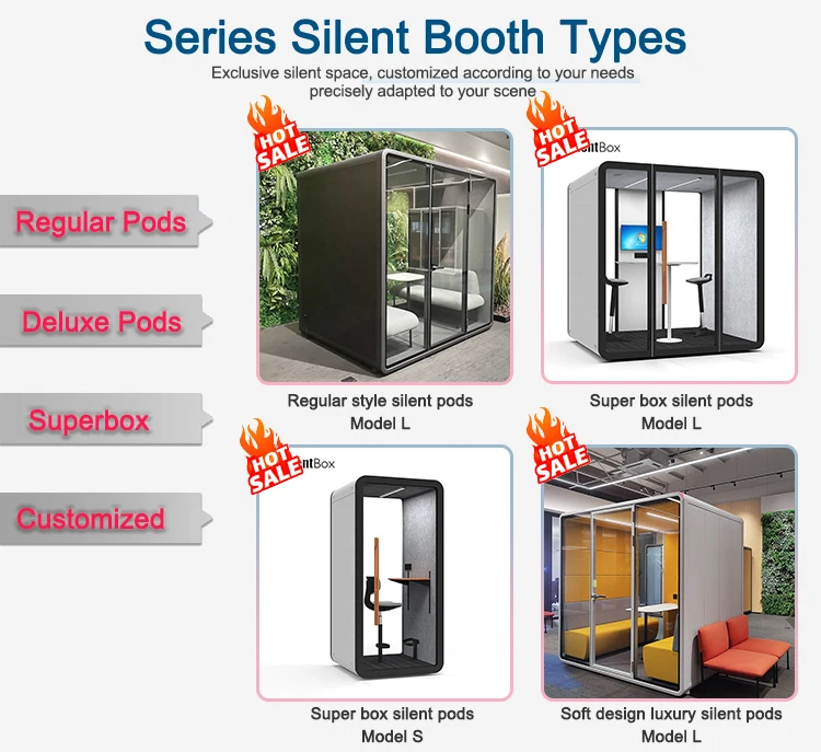 Super Box Design Acoustic Silent Office Pods Isolate the Noise Open ...
