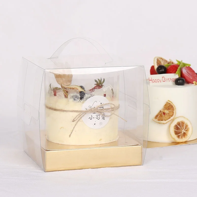 Transparent Cake Box Portable Pastry Box Square Birthday Cake Boxes ...