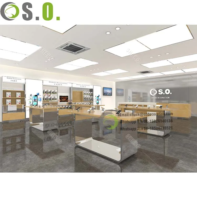 Shop Interior Luxury Cellphone Shop Decoration Full Store Layout Design
