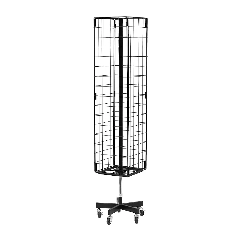 Rotating Stand Display Rack 360 Revolving 4 Side Hanging Mobile ...