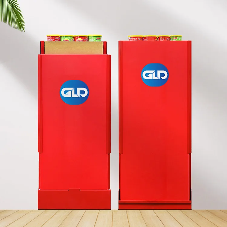 Customized Spring Loaded Auto Lift Display Beverage Vender