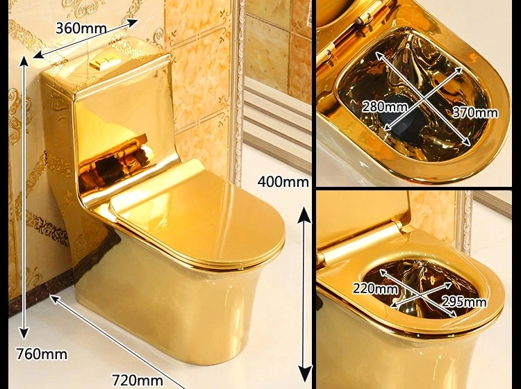 Plated Sanitary Ware Wc Commode Toilet Bowl Golden Toilet for Sale ...