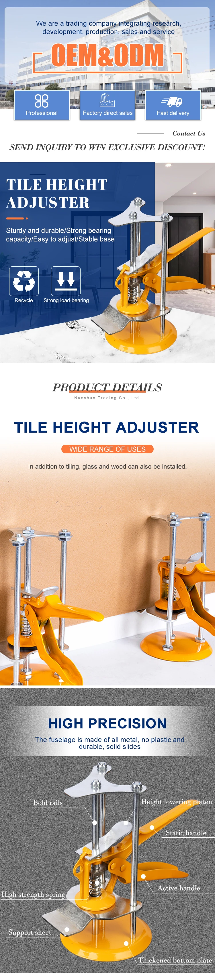 Stainless Steel Wall Tile Leveler Positioning Locator Tile Reusable ...