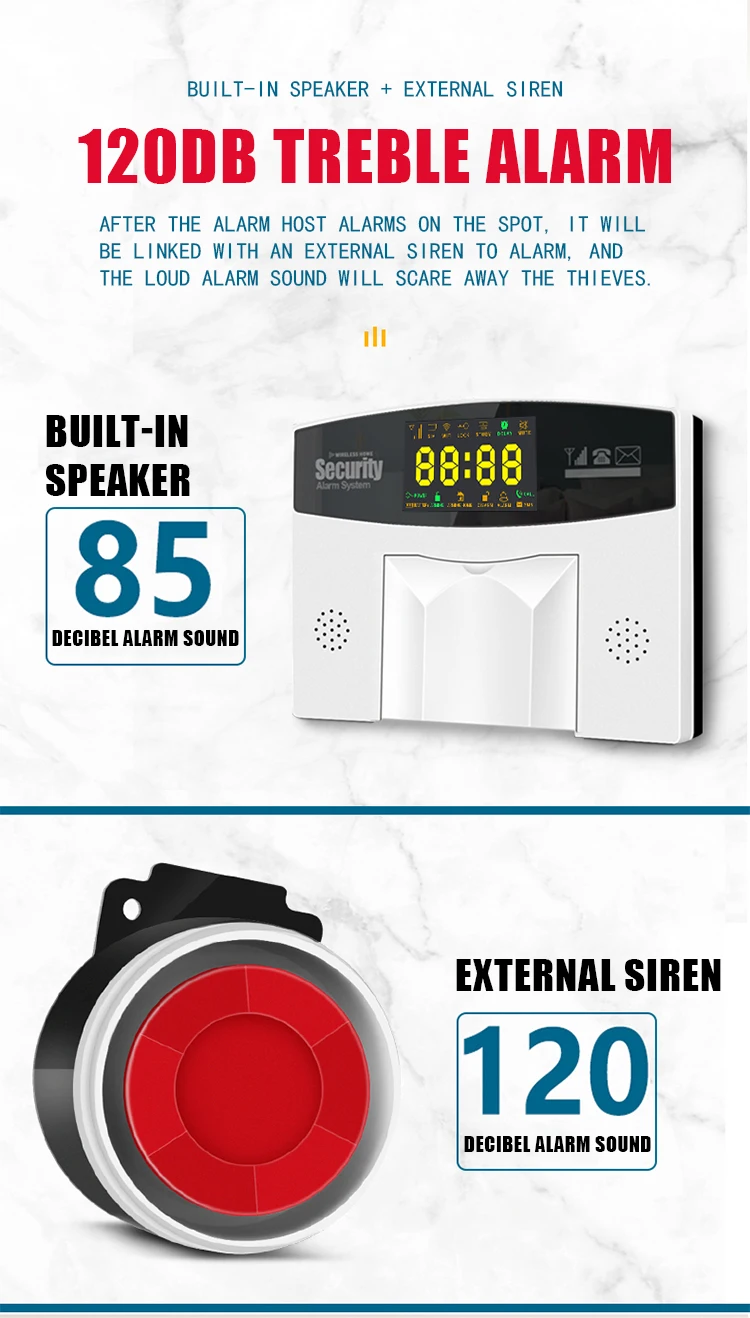 Factory Wifi Gsm Home Burglar Security Alarm System Motion Detector App ...