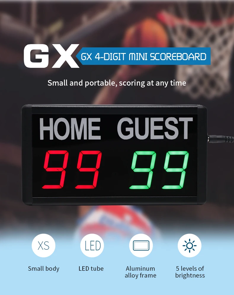 Digital Timer Battery Operated Portable Scoreboard for Table Tennis