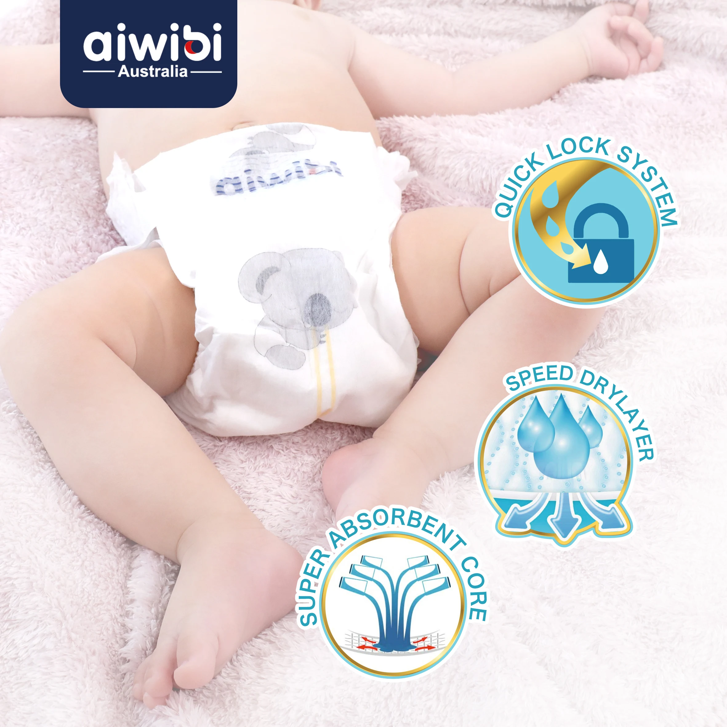 Aiwibi Australia Diaper Premium Disposable Ultra Soft Leak Protection ...