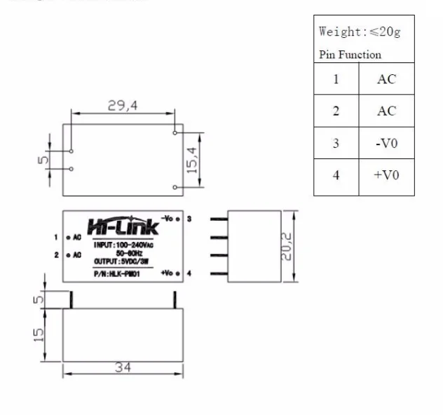 HLK-PM01 HLK-PM03 HLK-PM12 - Mini Power Supply Modules