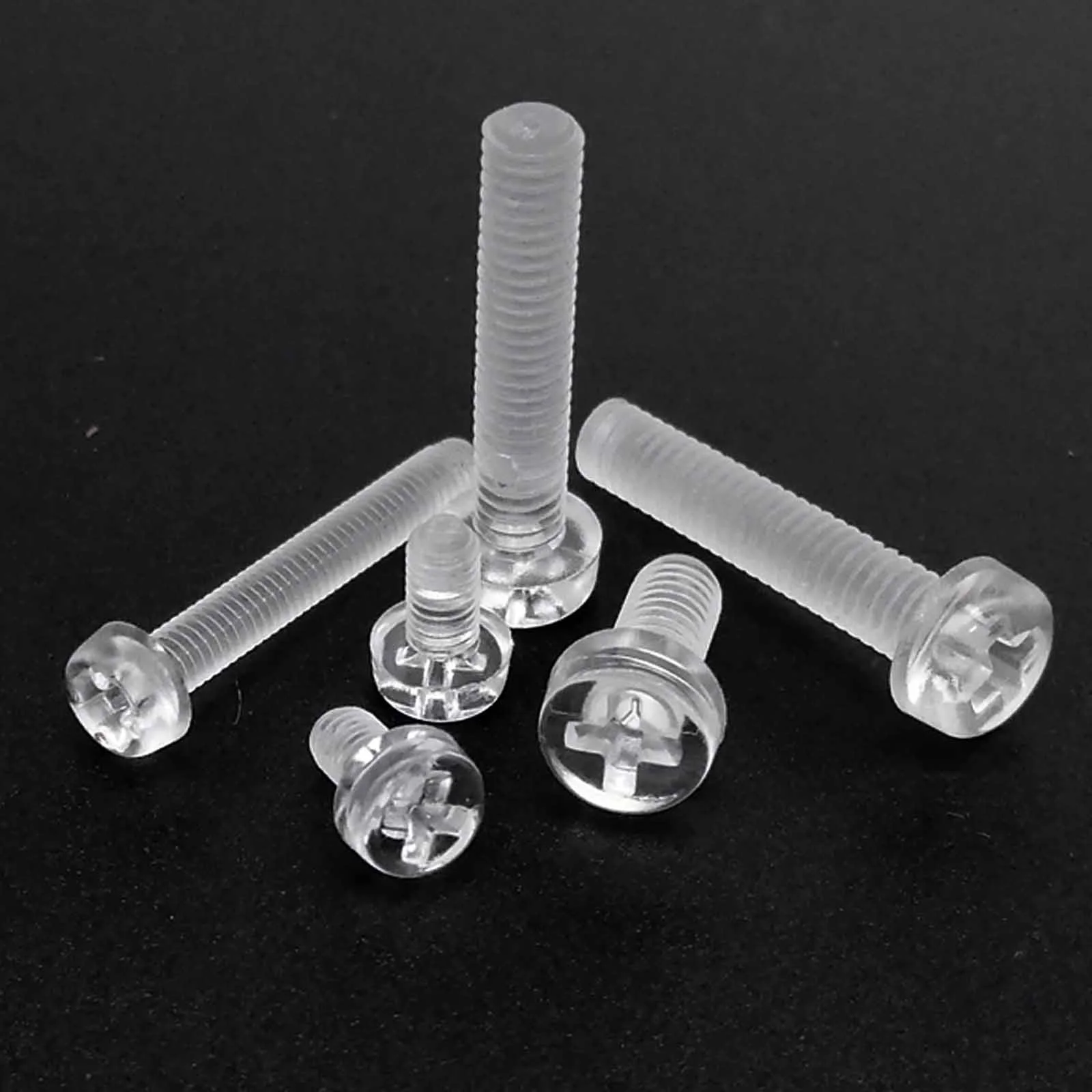 M3 M4 M5 M6 Length 3-30mm Din7985 Clear Plastic Cross Recessed Phillips ...