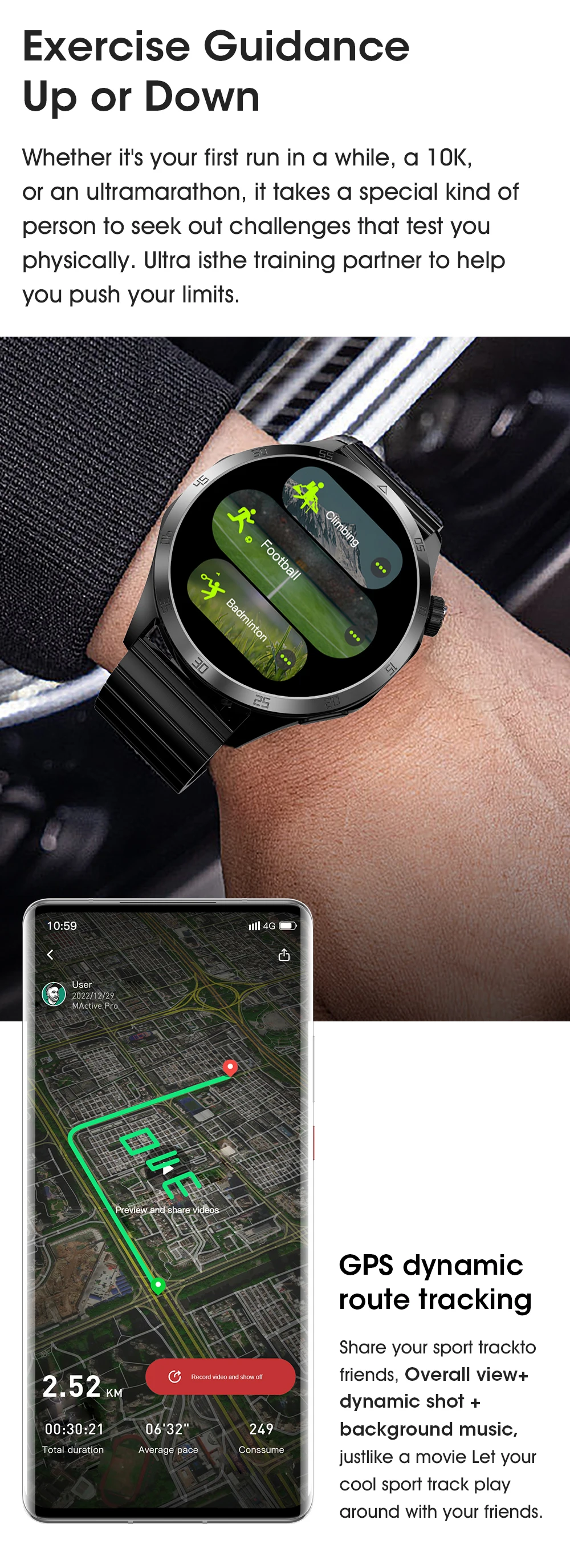 New Business Large Screen Watch Gt4 Max Smartwatch Offline Payment ...