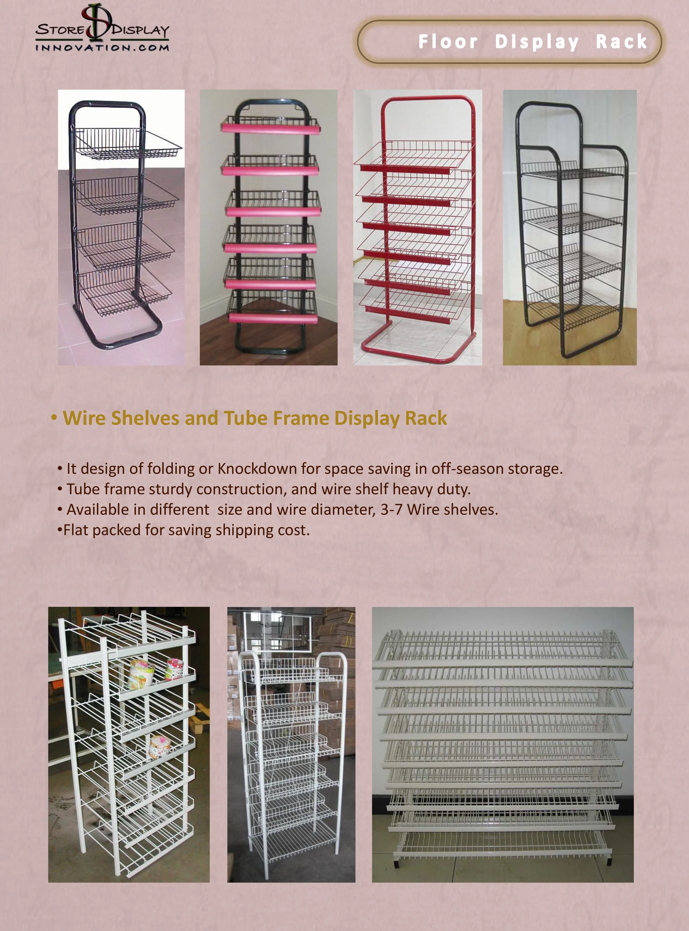 SDI Wire Shelves Display Rack - Eco-Friendly & Durable
