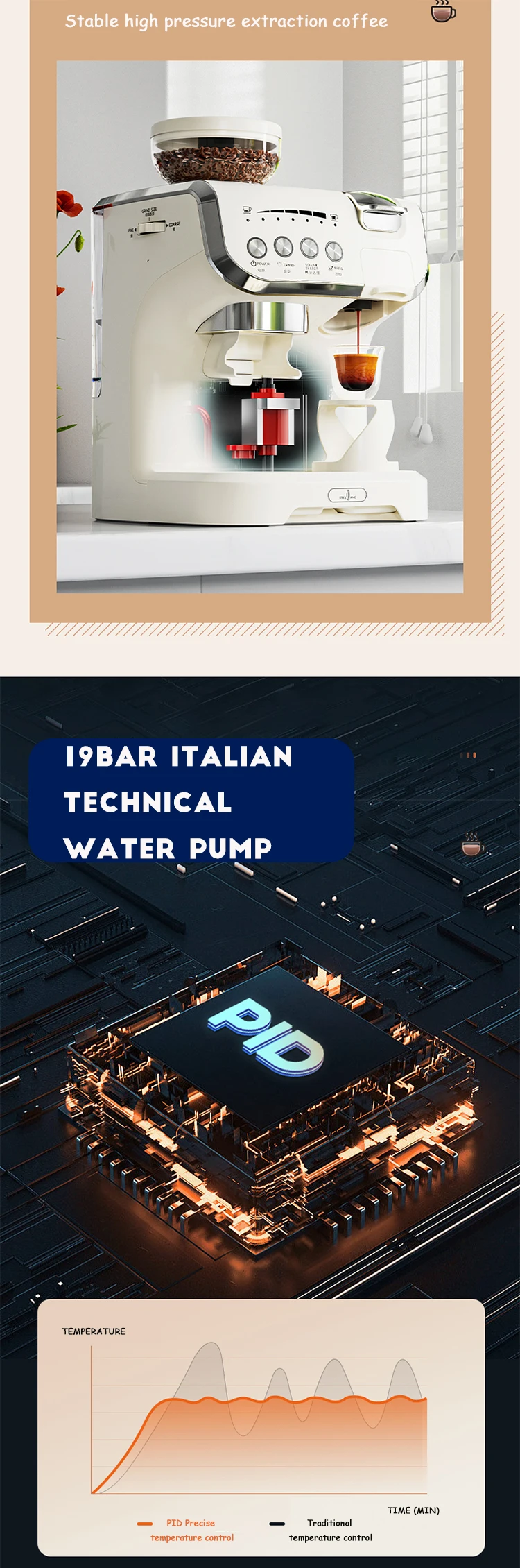 Cafeteras Professional Built In Instant Coffee Machine Gusto Capsules ...