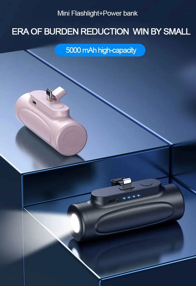 5v 2a 5000 Mah Pocket Emergency Small Portable Charger Pod 5000mah ...