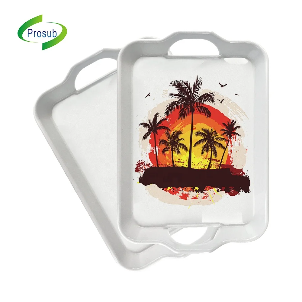 Prosub Customizable Printable White Plastic Blanks Desk Dinnerware ...