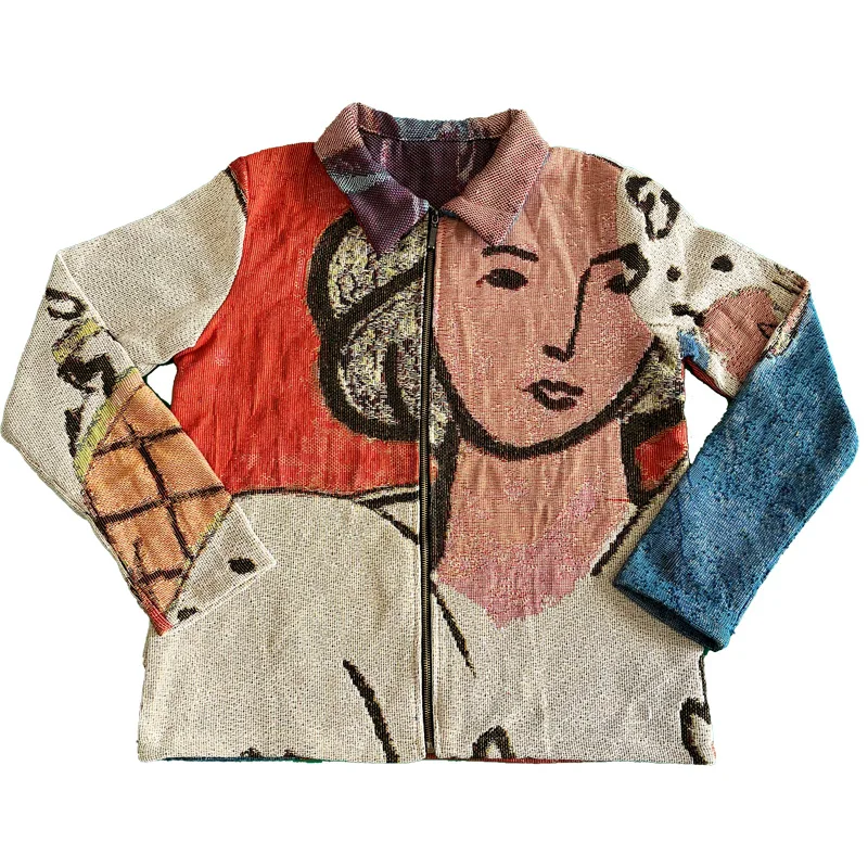 Custom Tapestri Plus Size Men's Jackets Man Portrait Sweatshirt Warm ...