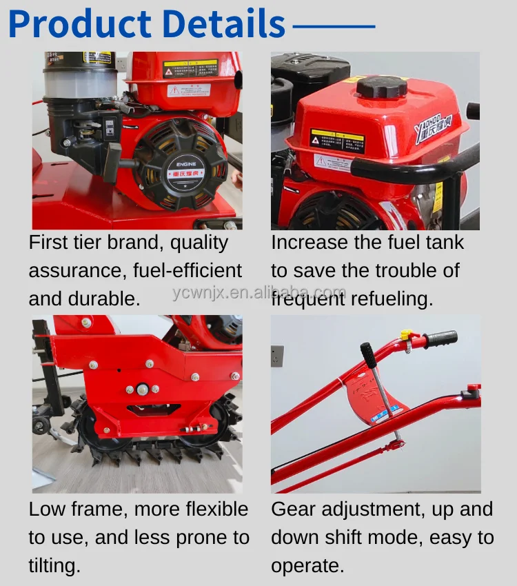 Chain Tracked Micro Tiller Self-propelled Power Micro Tiller Rotary ...