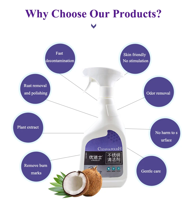 2024 Plant Natural Formula Stainless Steel Cleaner Rust Remover Spray ...