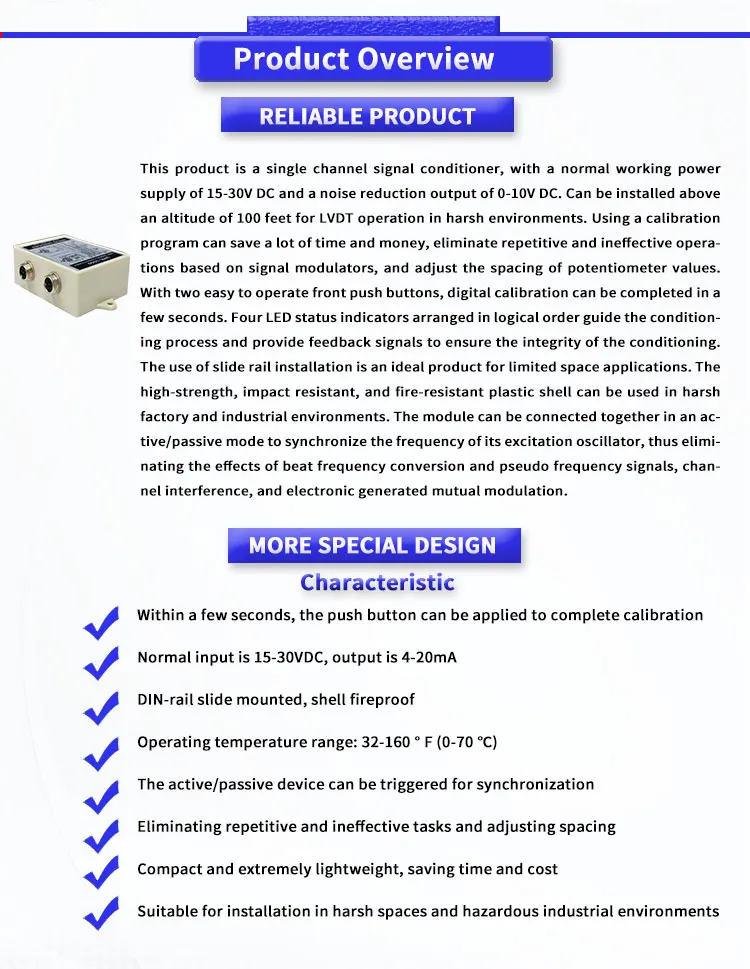 Univo Ume1000y Lvdt/rvdt Half Bridge Sensor Signal Conditioner - Buy ...