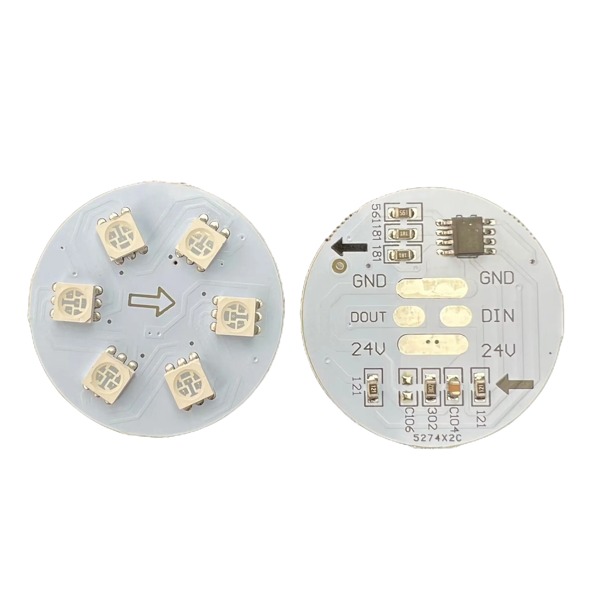 60mm Diameter WS2811 UCS2904 Globe Pixel Light;DC12V 24V;1.44W(6 LEDs ...