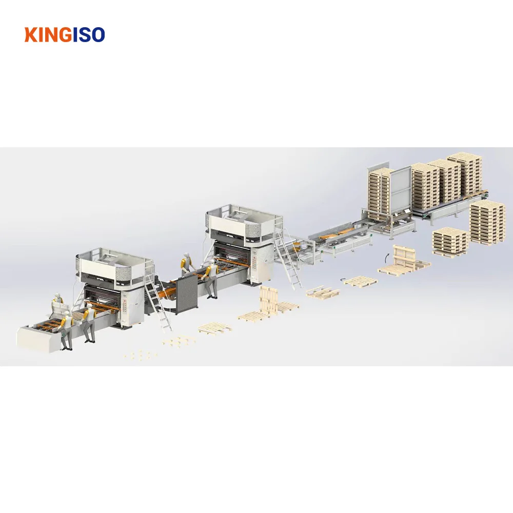 High Efficiency Euro Block Wood Pallets Nailer Machine