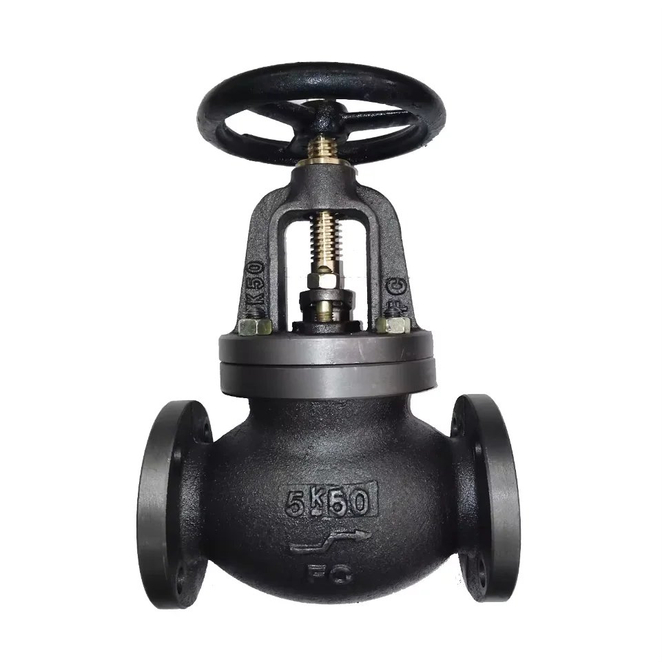 JIS 5K 10K 16K Cast Iron Flange Stop Globe Valve Marine Industrial ...