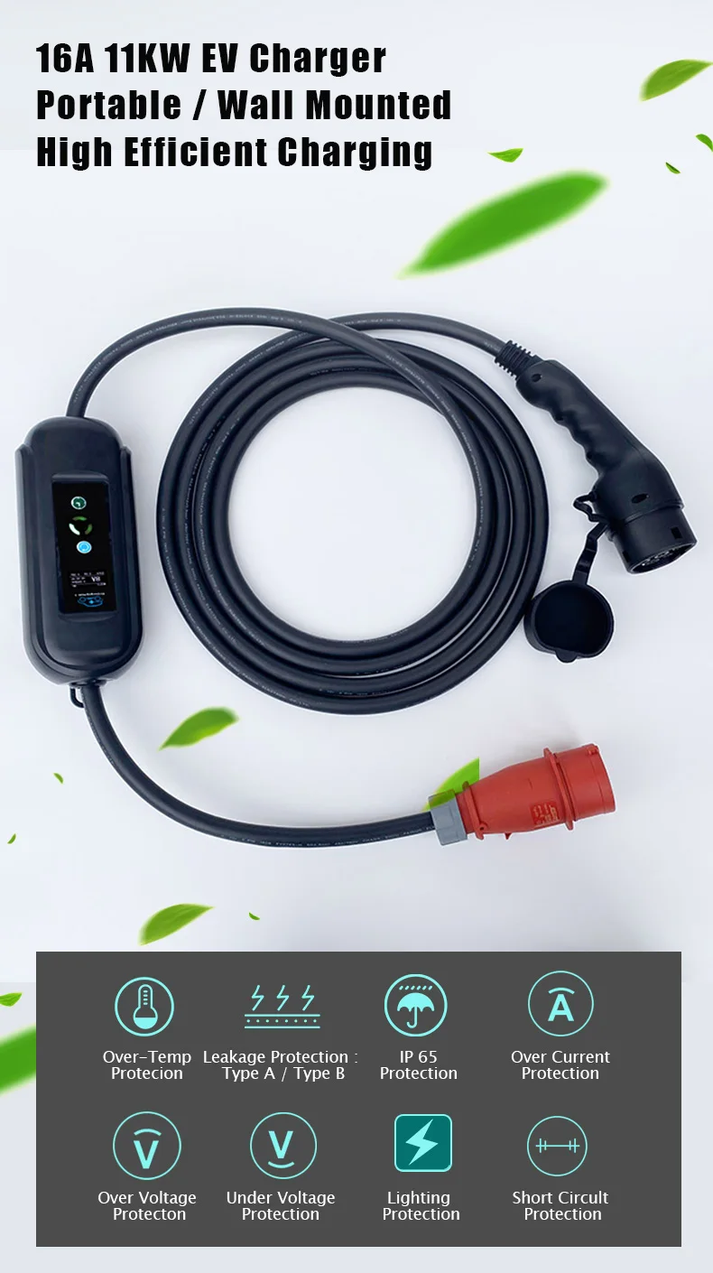 Iec 62752 Type B Dc 6ma 11kw Ev Charger For Electric Car Home Charging ...